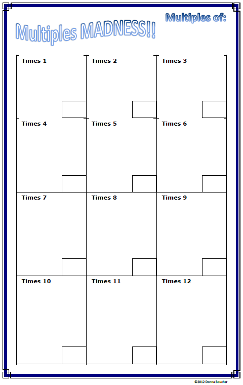 Classroom Freebies Too: Multiples Madness