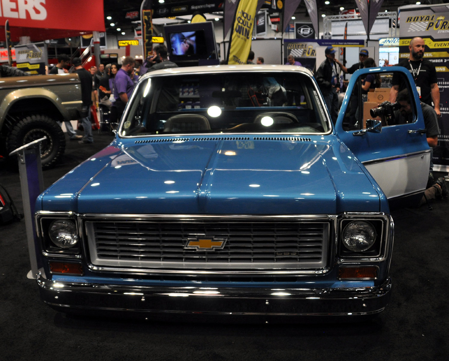 Just A Car Guy: In the Royal Purple booth, this C10 is getting an ...