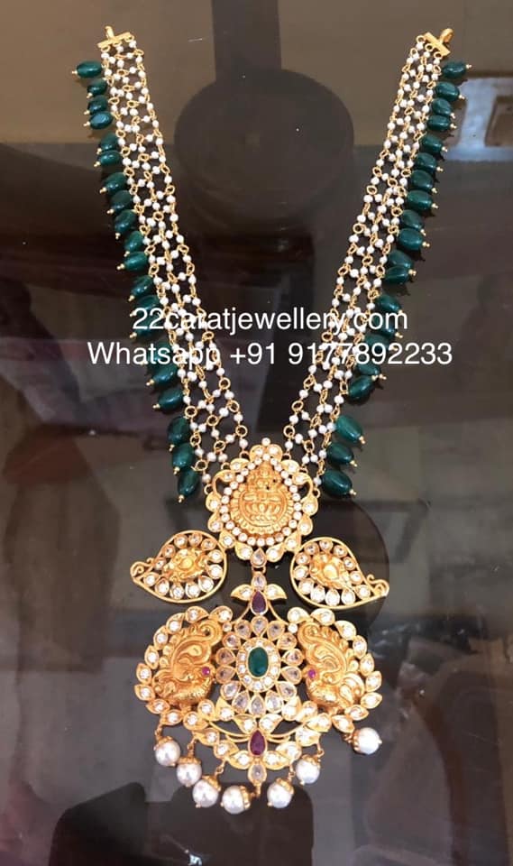 Small Pearls Set with Silver Locket - Jewellery Designs