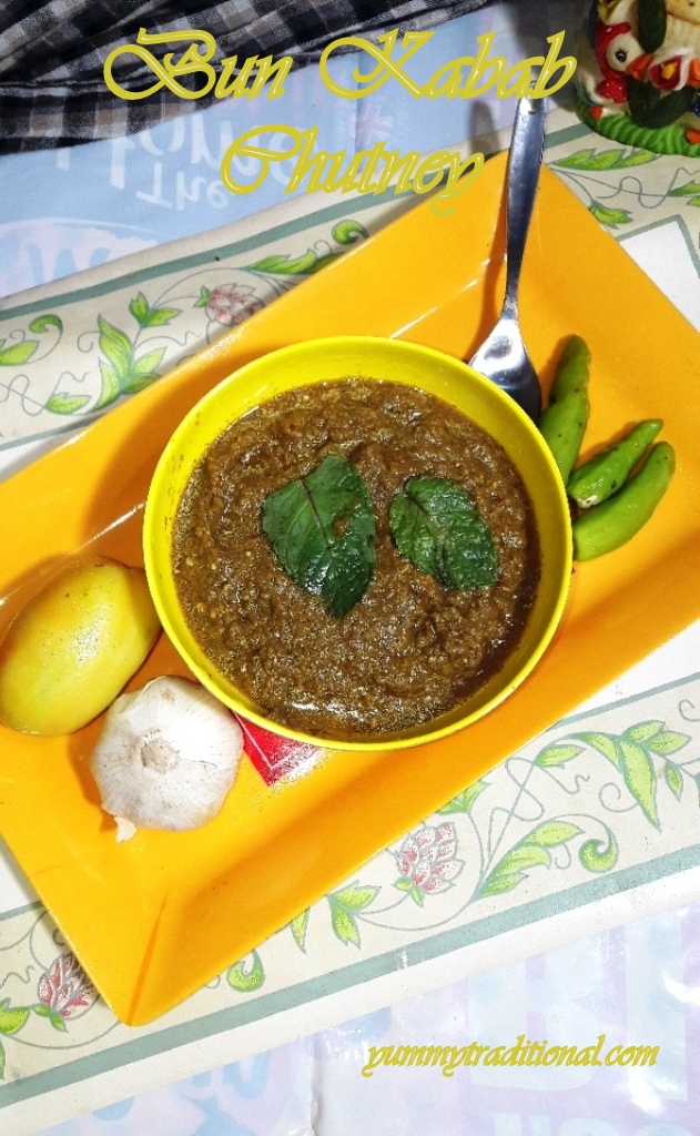 Bun Kabab Chutney Recipe - Yummy Traditional