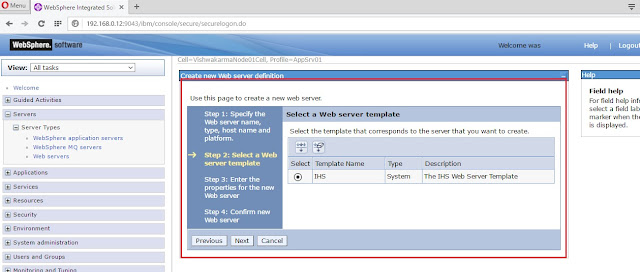 MiddlewareBox: How to Create Web Server in WAS 8.5