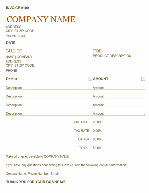 Nz Invoice Template - Invoice Template