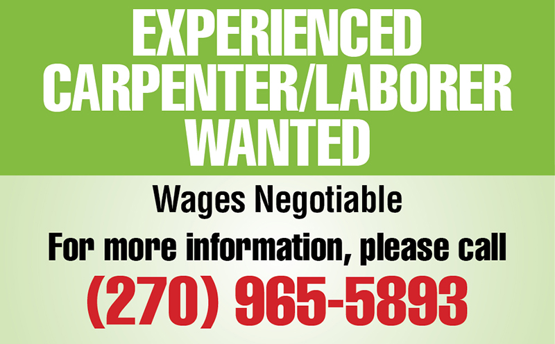 The Press Online: Laborer wanted