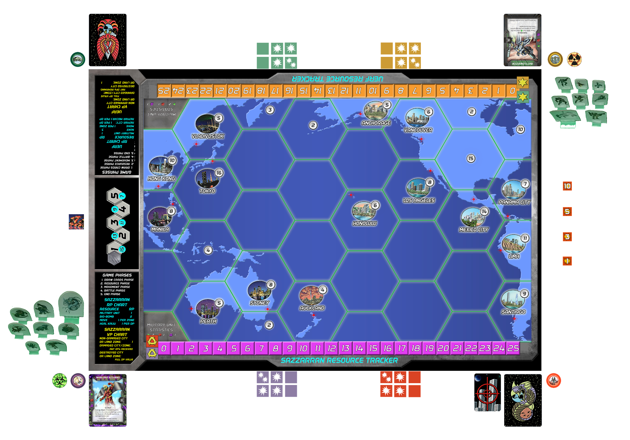 A sci-fi strategy boardgame of alien invasion and battles between giant ...