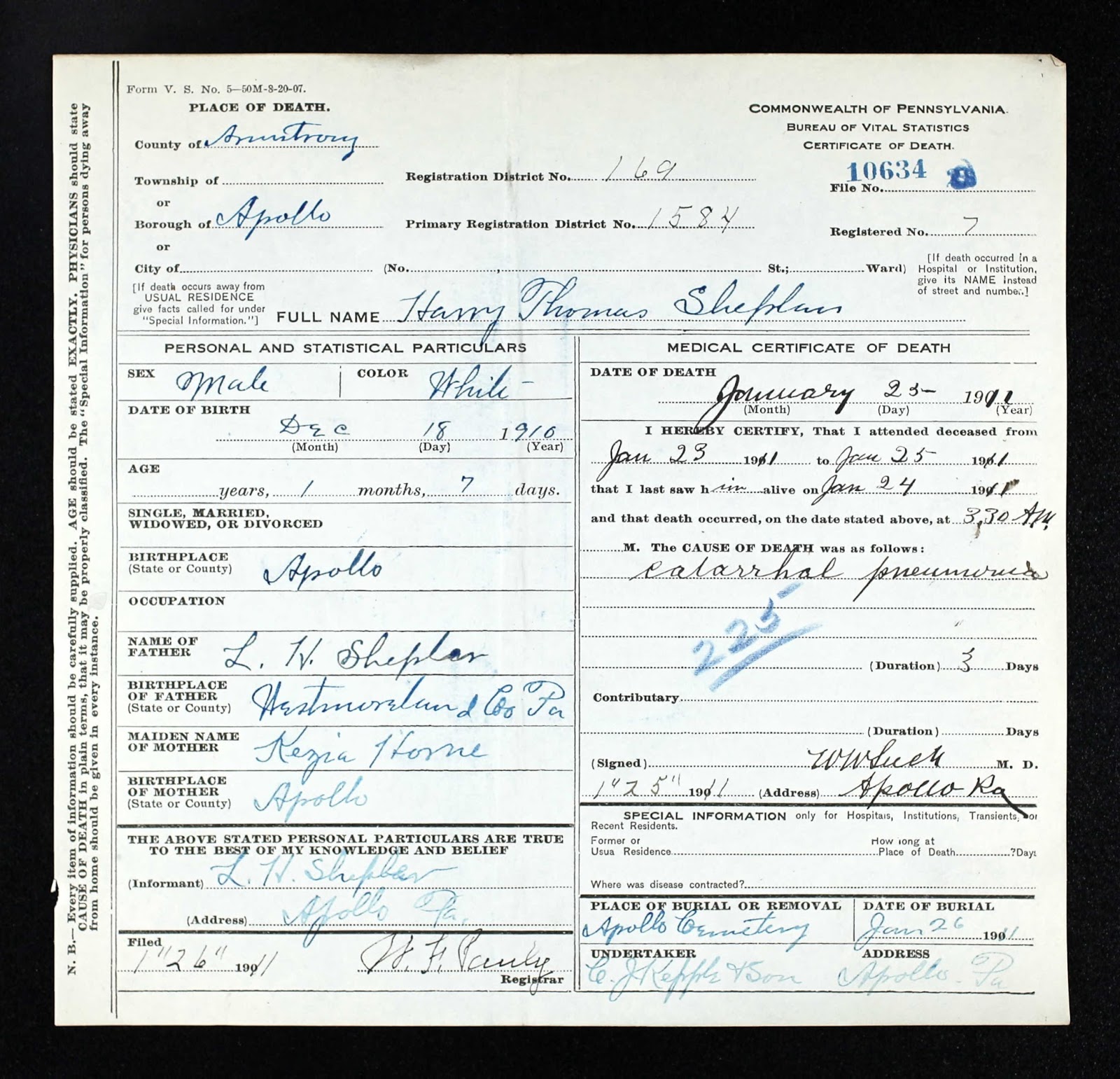 Living in the Past: Harry Thomas Shepler