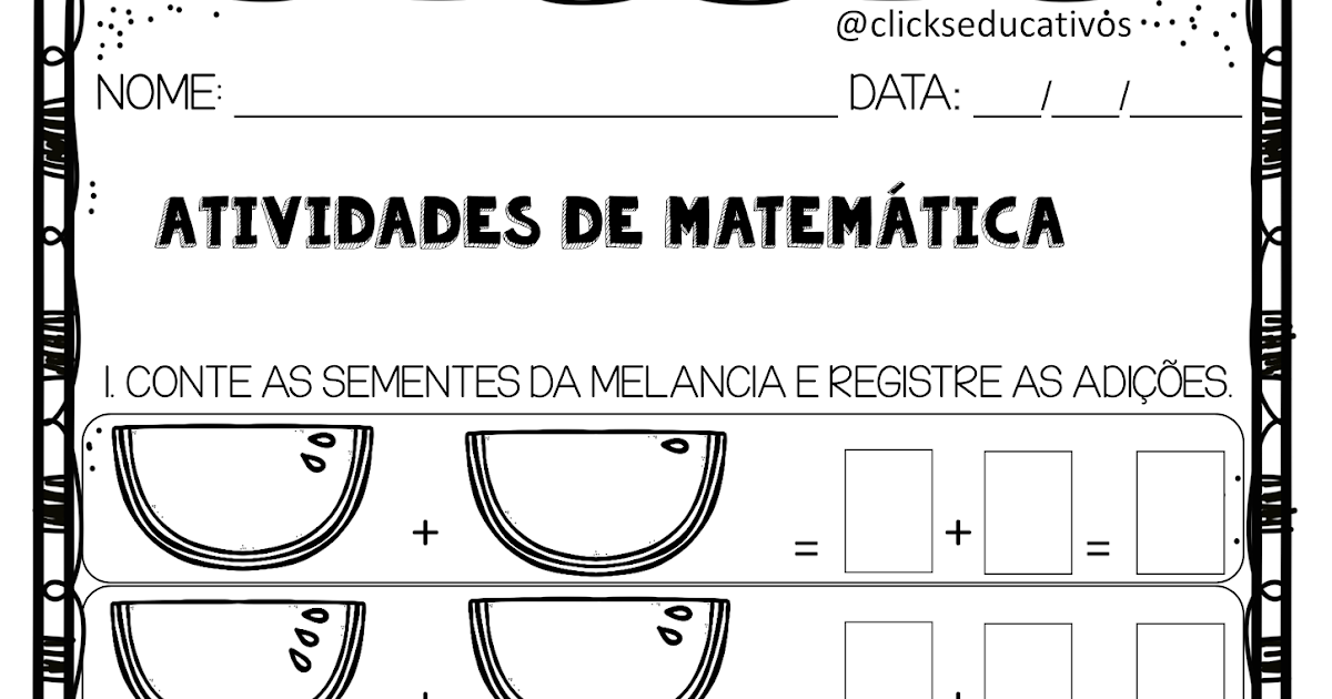 EDUCADORA LINA: Atividade de matemática 1º ano