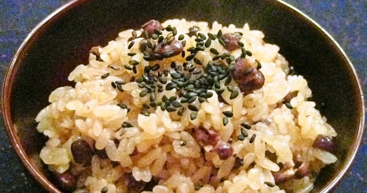 Recipes for Tom: Sekihan / steamed sweet rice with azuki beans ...