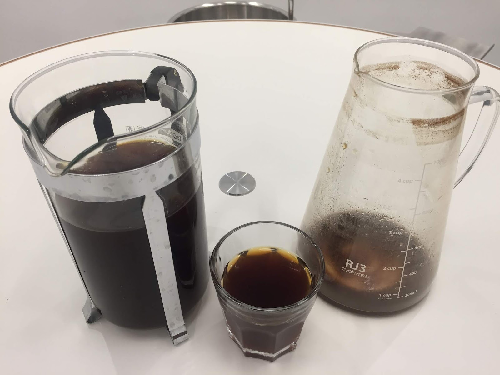 Taller café colado en frío