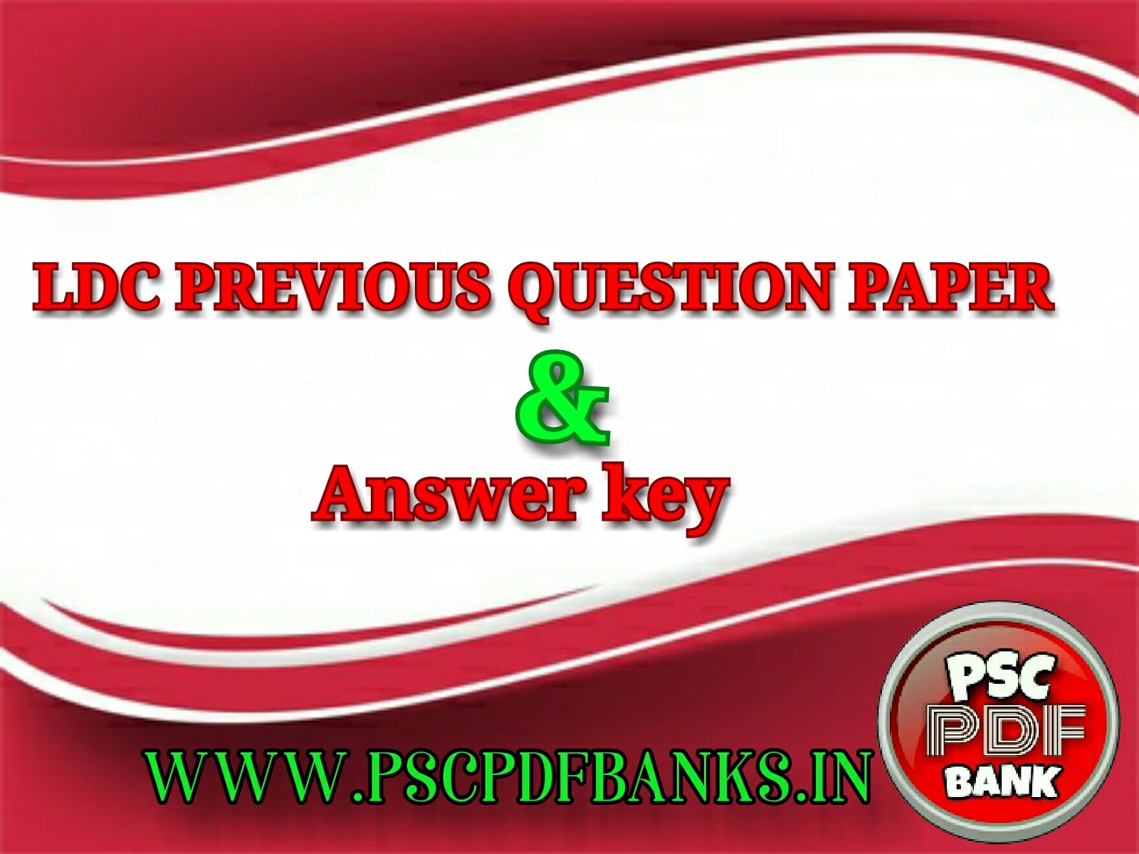 2017 LDC PREVIOUS QUESTION PAPERS