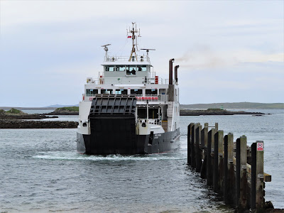Love my life: Leverburgh to Berneray on a CalMac Ferry.