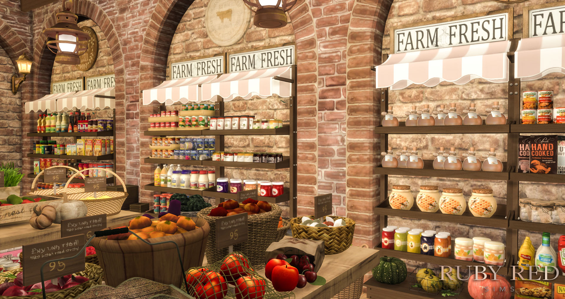 Sims 4 - 2021 October: Small Town Market [Ruby Red Sims]