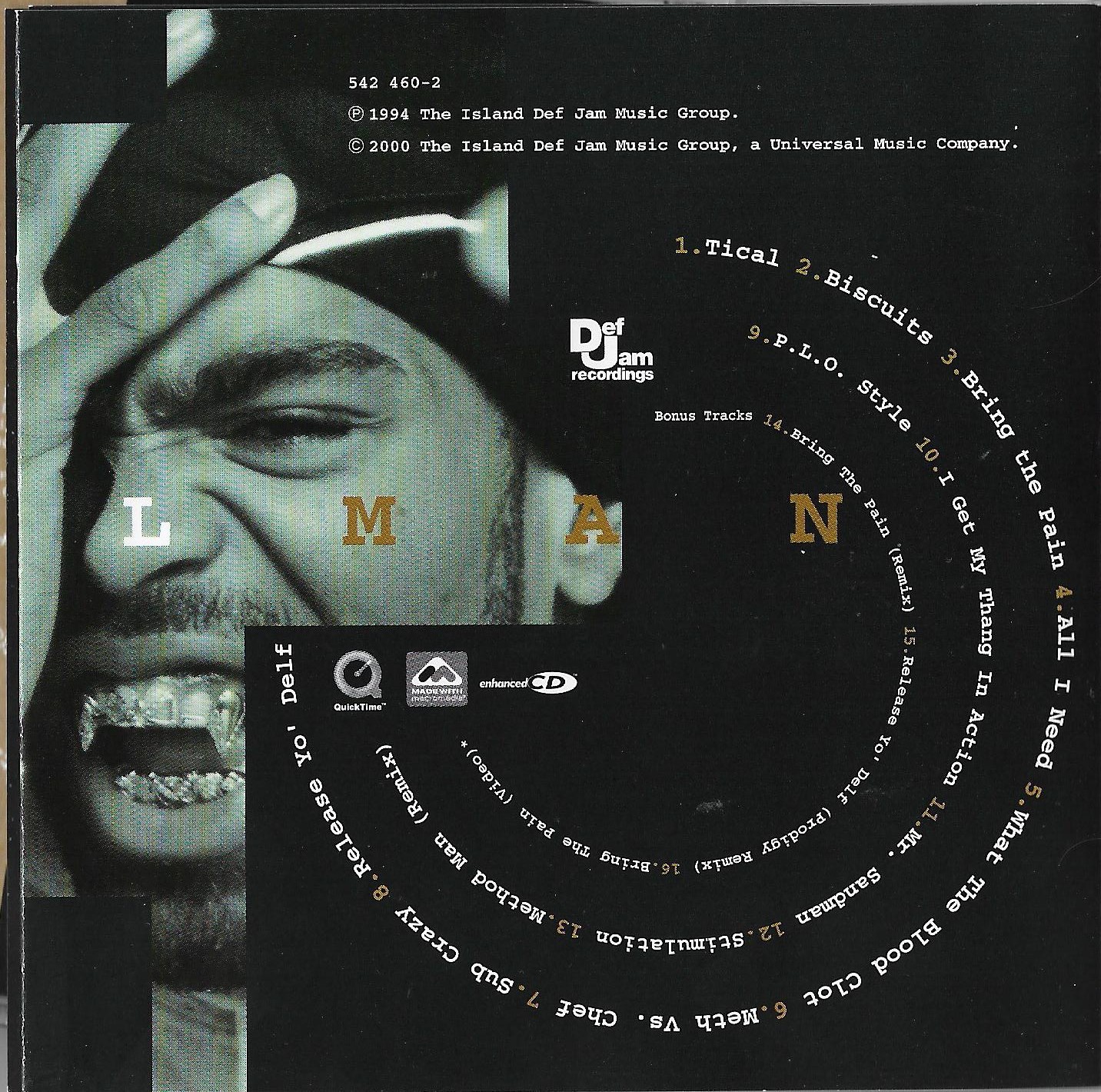 OLAS UN BEKONS HIP-HOP & FUNK BLOG: Method Man - Tical (1994-2000) (RM ...