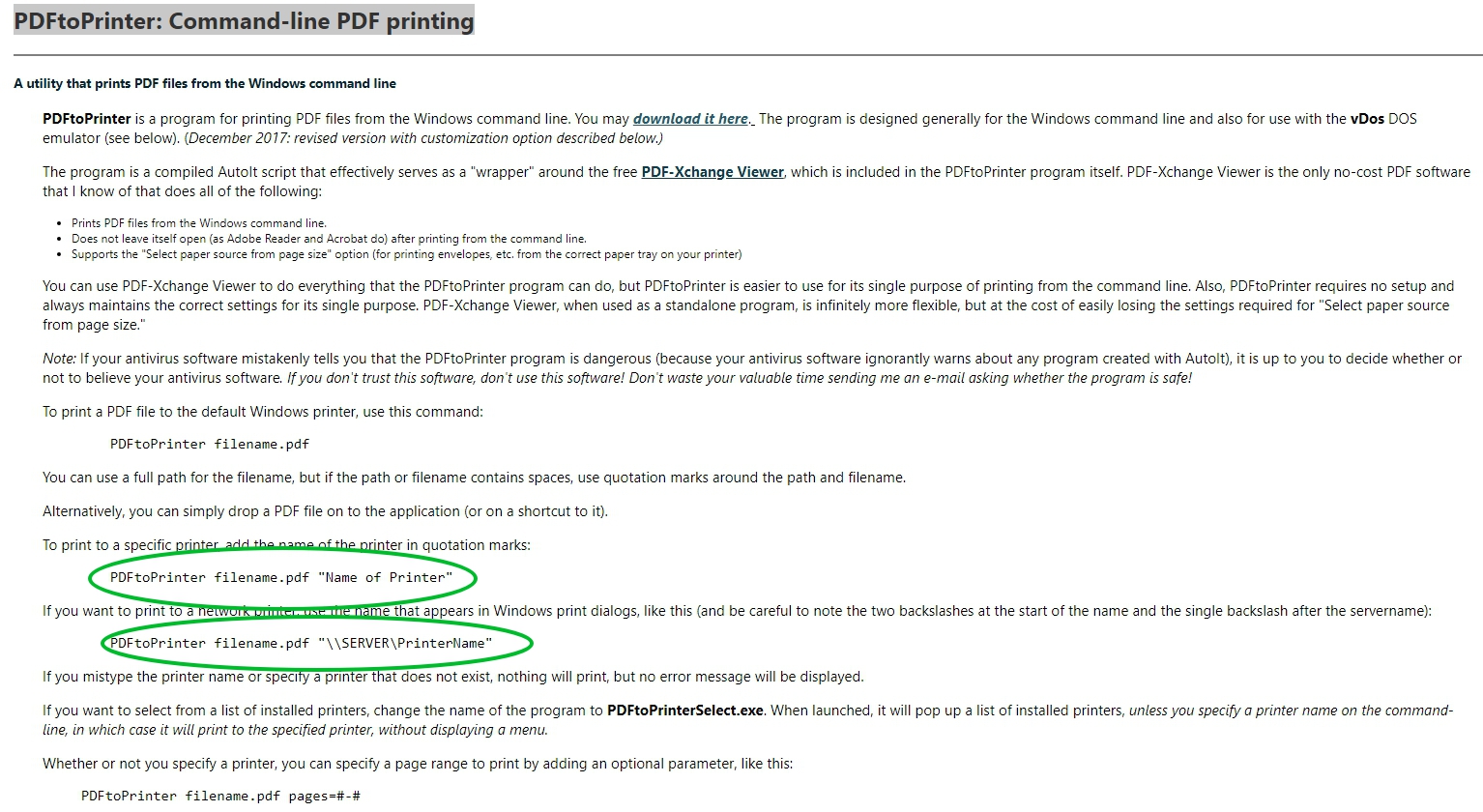 Print PDF from PHP to network printer shared without-preview print dialog