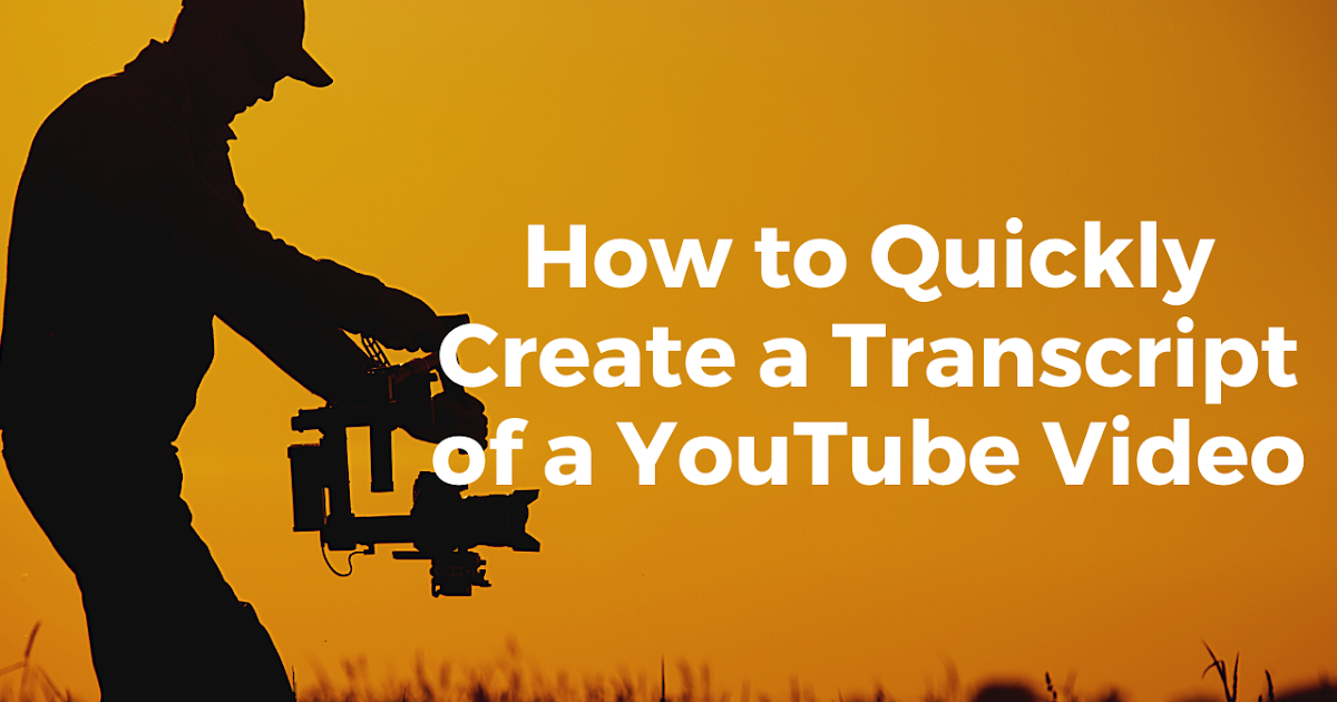 Free Technology for Teachers: Two Ways to Quickly Create Transcripts of ...