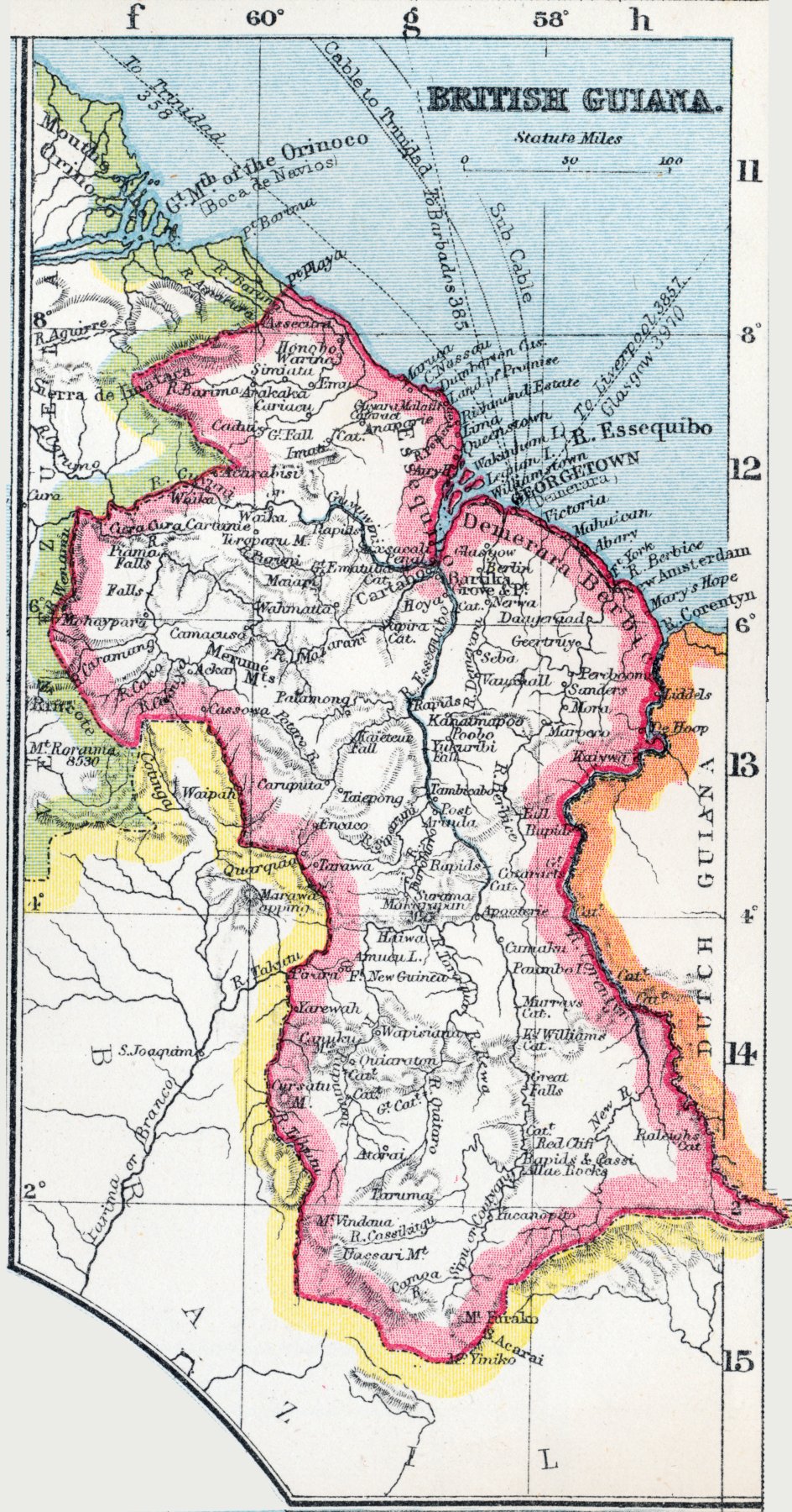 GUYANA - GEOGRAPHICAL MAPS OF GUYANA