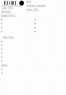 5 Layouts for a Bullet Journal Recipe Book