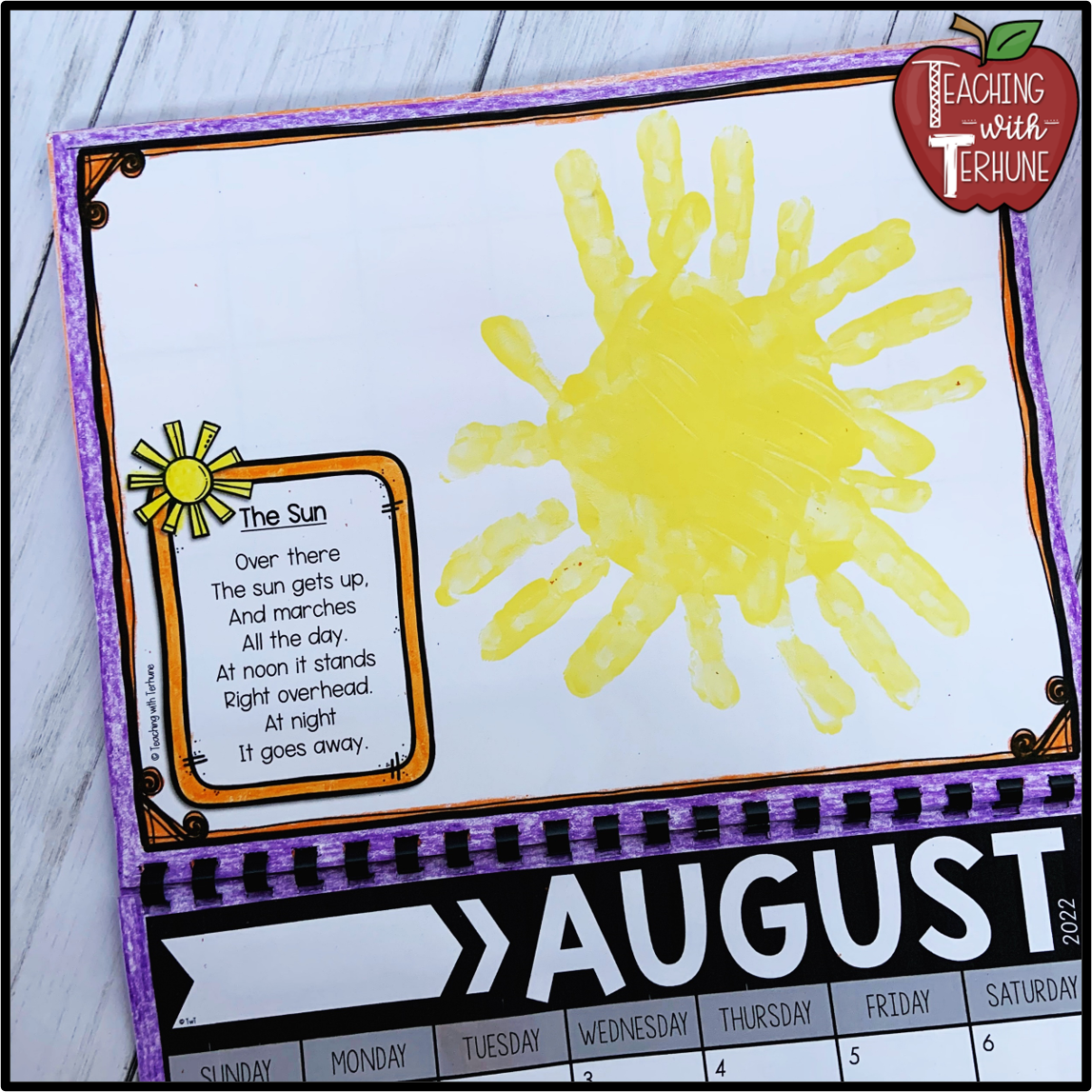 Teaching With Terhune: Handprint Calendar – Student Made Calendar for a ...