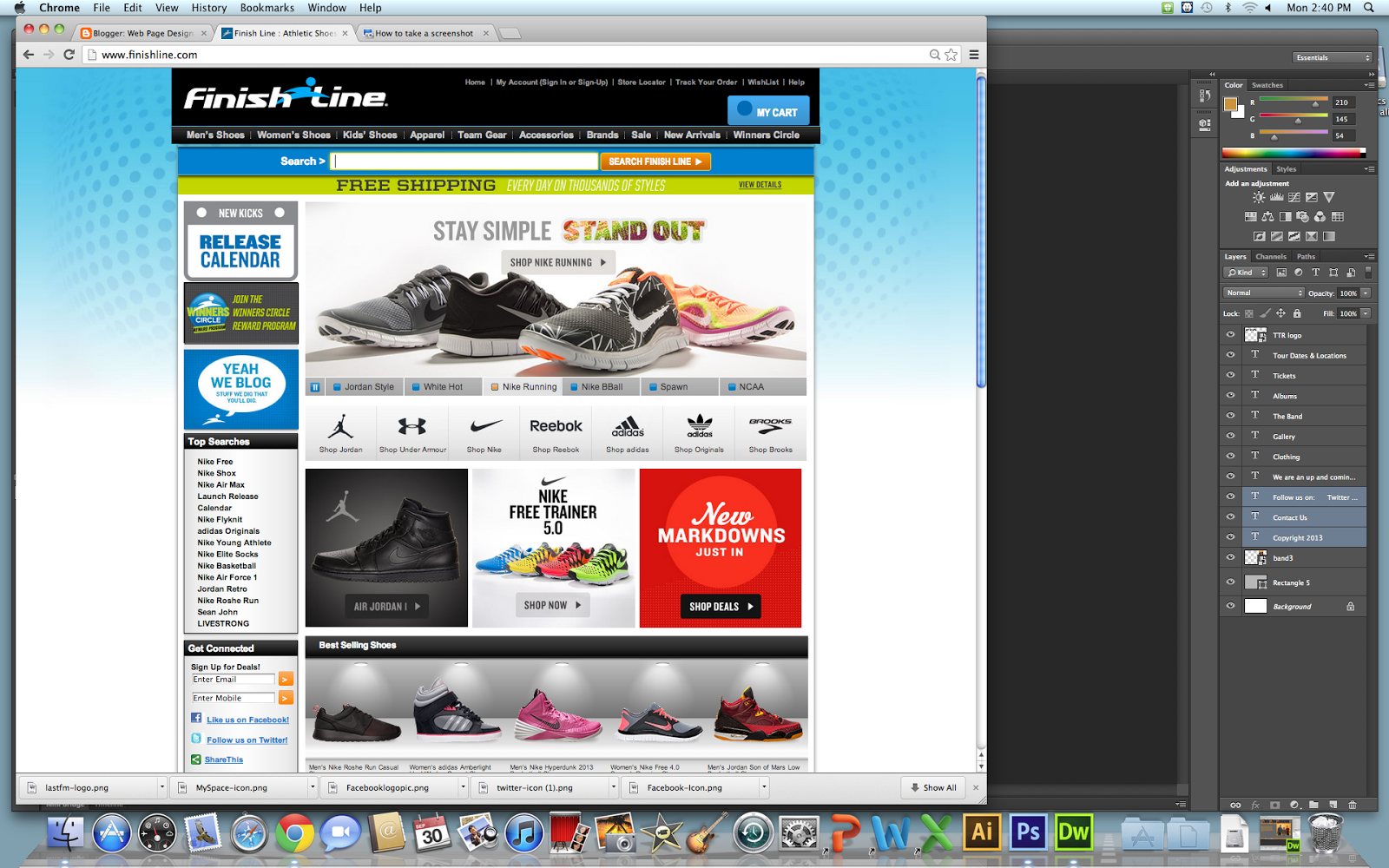Web Page Design: Finish Line