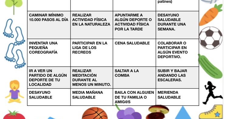 RETO JUEGOS DE LA SALUD "BINGO DE LA SALUD"