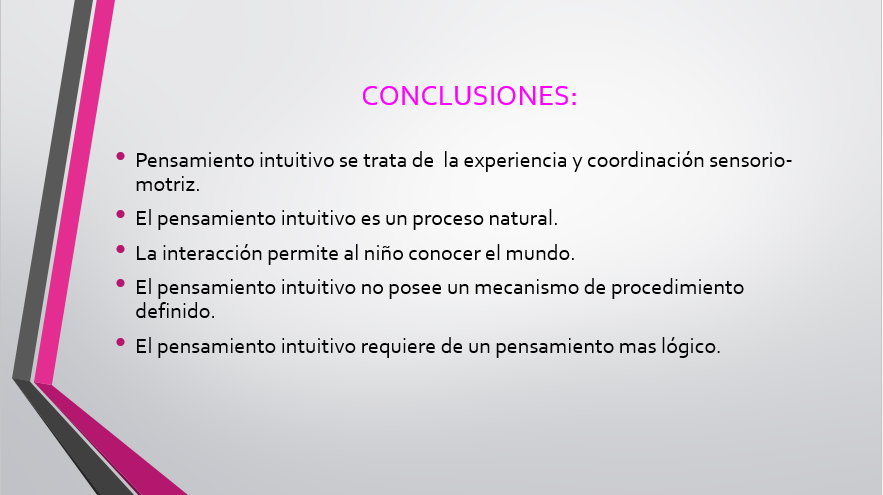 PERSONA Y SOCIEDAD II: CONCLUSIONES-PENSAMIENTO INTUITIVO