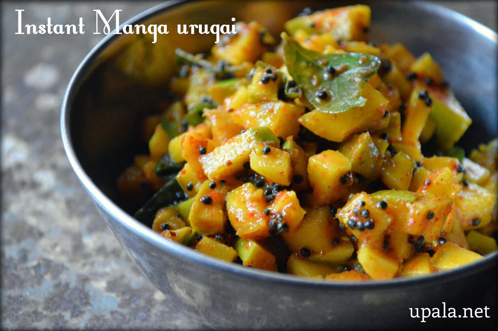 Upala: Instant Maangai urugai (Raw Mango Pickle)