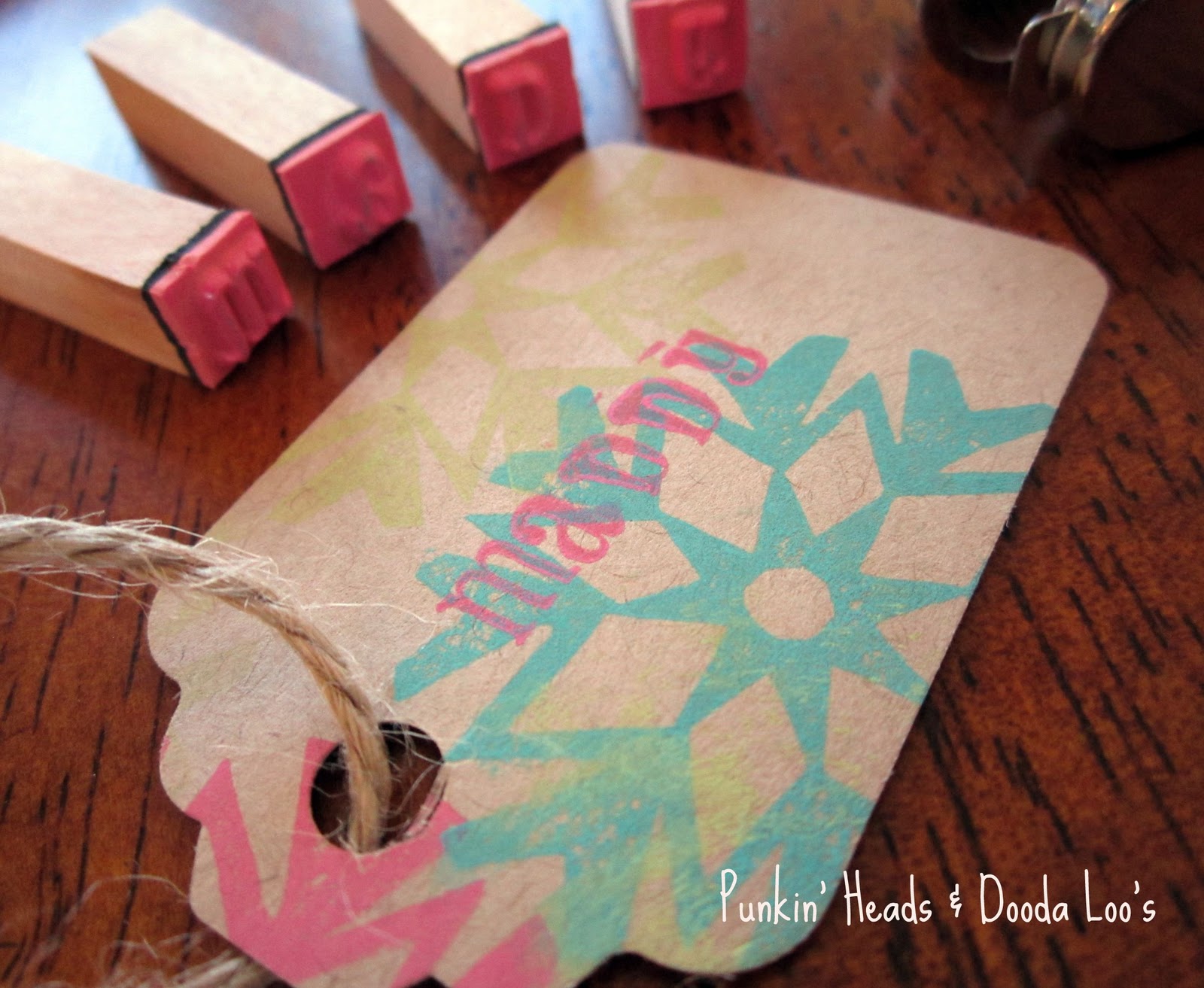 Punkin' Heads and Dooda Loo's: Toddler Stamped Gift Tags