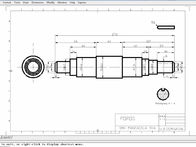 technic Autocad: FIGURE SHAFT