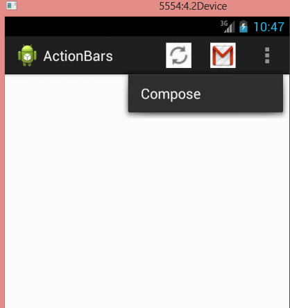 My Learnings: Andoroid Action Bar Menu items