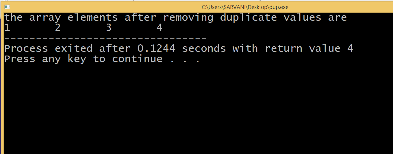 Technology Blog : C program to remove duplicate values from an array Technology Blog : C program to remove duplicate values from an array
