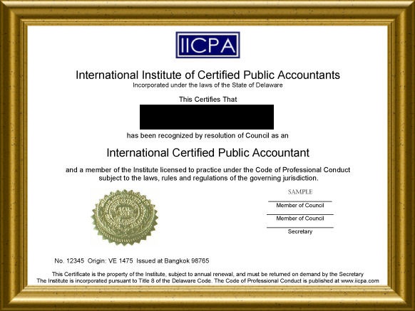 Joanna Cpa Certificate