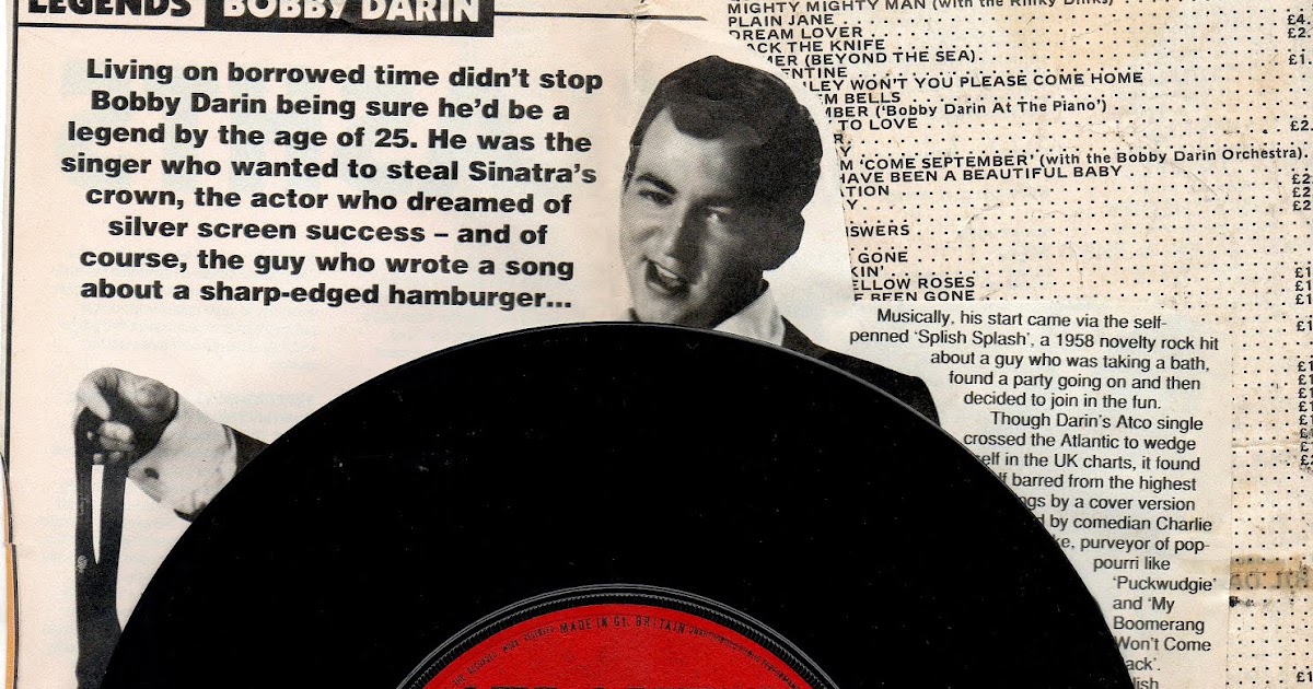 Eight Miles Higher: BOBBY DARIN - Things About Bobby Darin