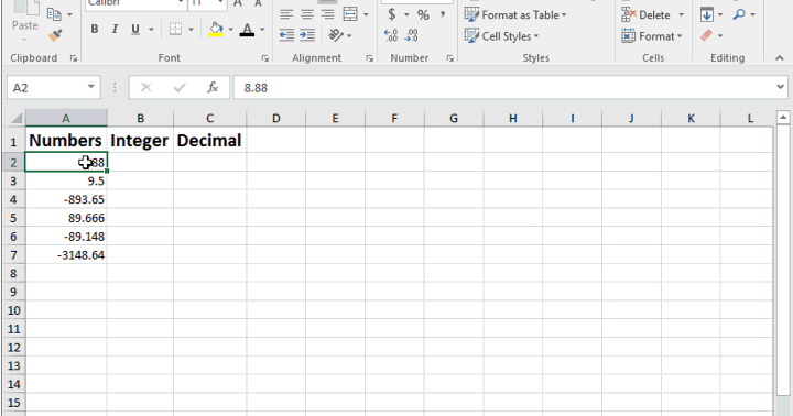 Extracting Integer and Decimal portion from a number in different cells ... Extracting Integer and Decimal portion from a number in different cells ...