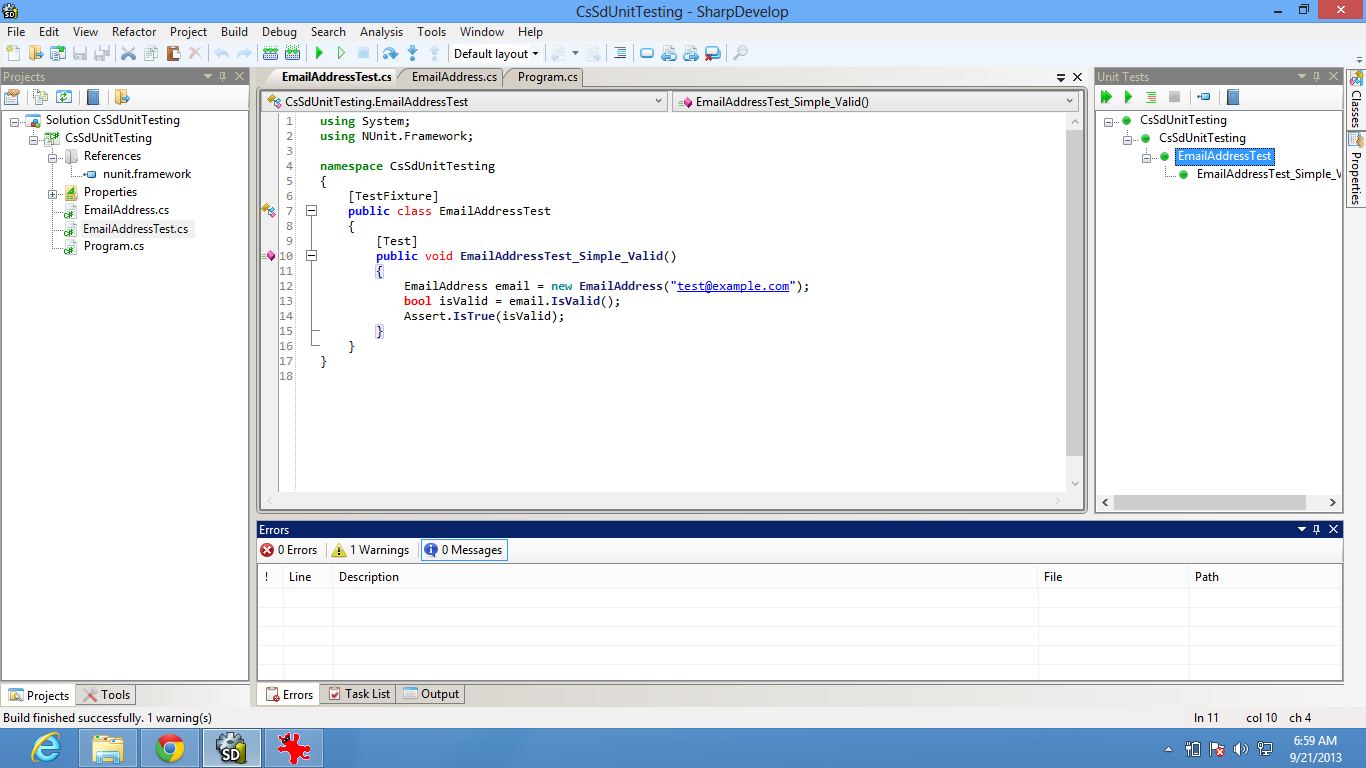 Programmers Ranch C Unit Testing With Sharpdevelop And Nunit