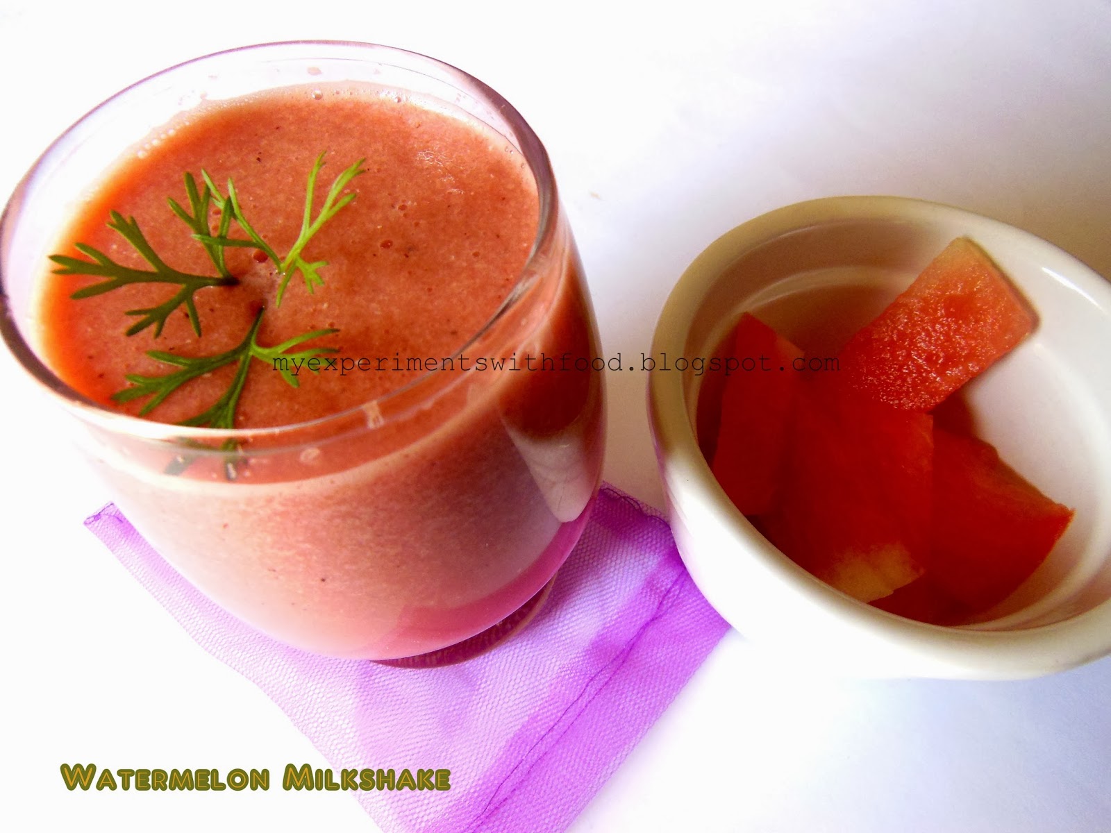 My Experiments With Food: Watermelon Milk shake