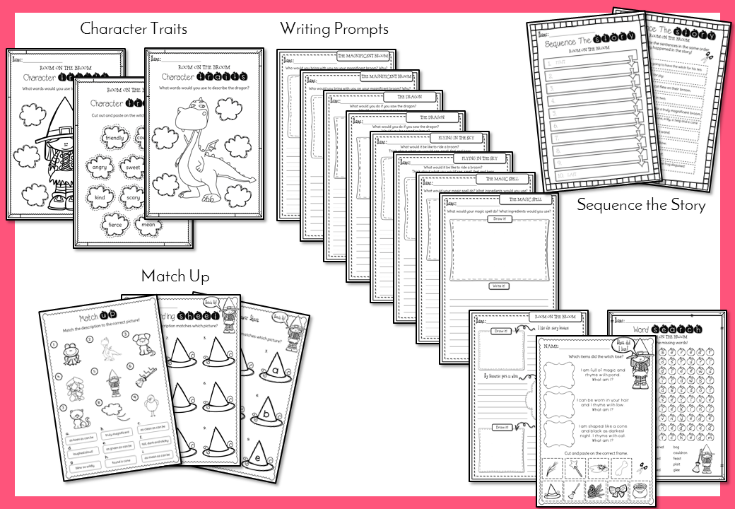 Happy Little Learners: Halloween Room on the Broom Literary and Math ...