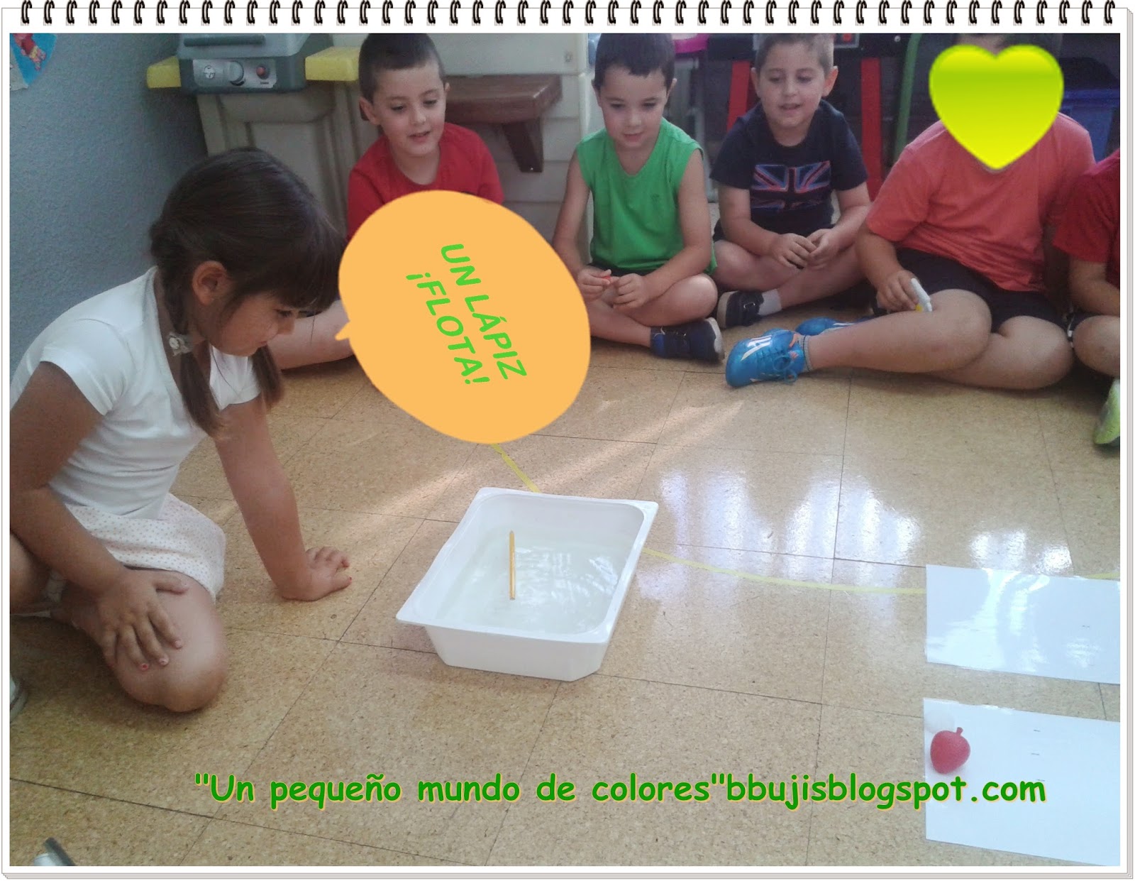 UN PEQUEÑO MUNDO DE COLORES: Experimentamos: ¿Flota o se hunde?