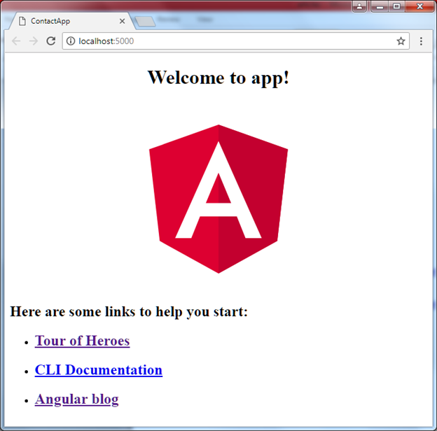 Contact Application Using ASP.NET Core Web API, Angular 6.0, And Visual ...