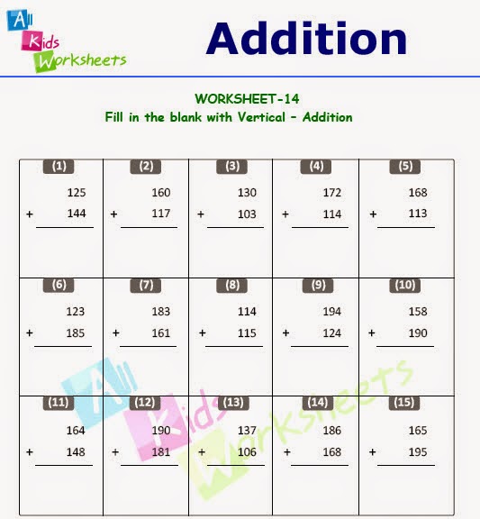Class 1 Vertical Addition Worksheet Allkidsworksheets Class 1 Vertical Addition Worksheet Allkidsworksheets