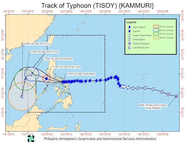 PAGASA Weather Update for Typhoon Tisoy as of 2:00 AM 03 December. - PH ...