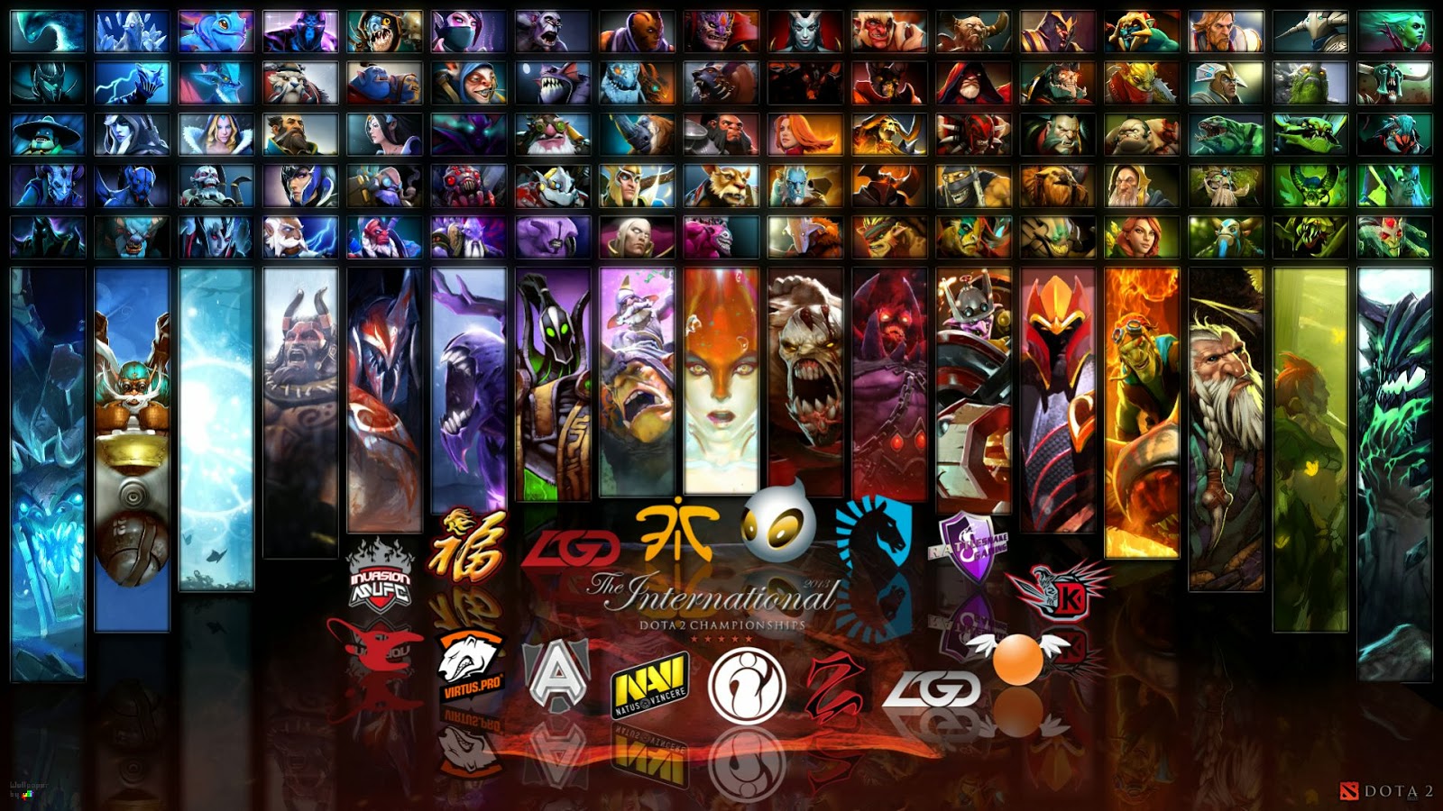Dota 2 Wallpapers: Dota 2 Wallpaper - Heroes mix and teams