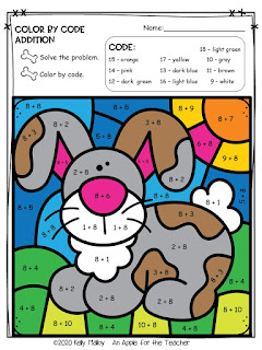 An Apple For The Teacher: Pets Color By Number Worksheets