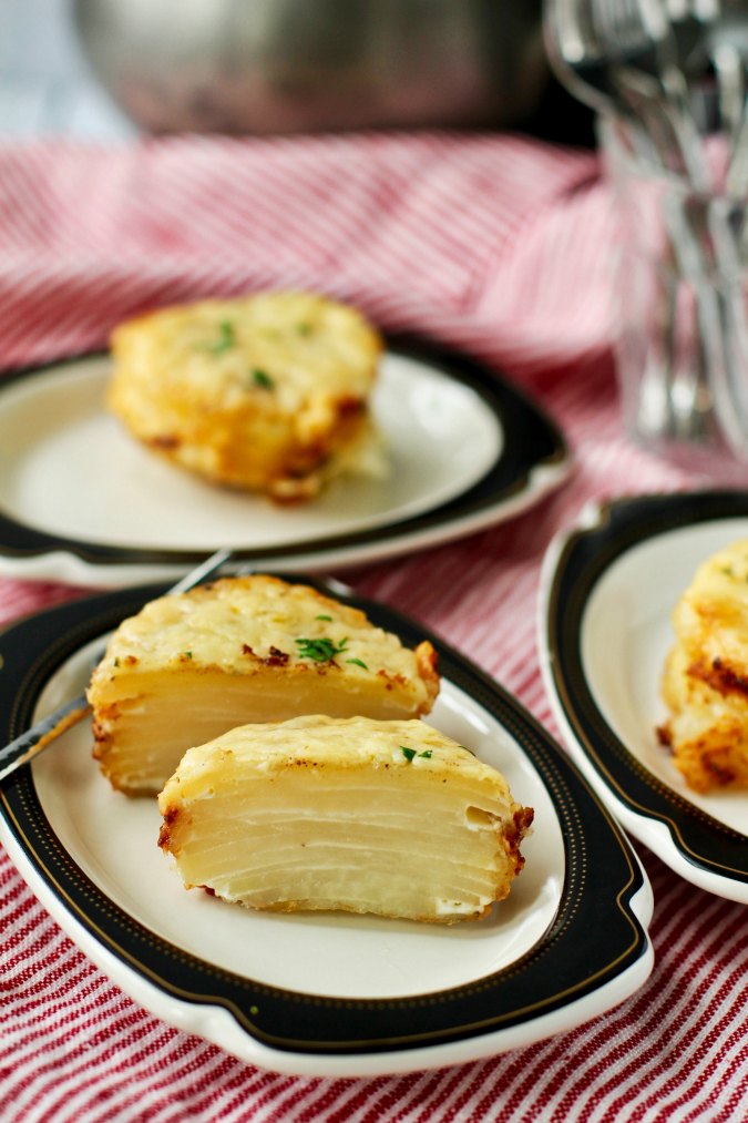 Potato Stacks with Herbs and Cheese | Karen's Kitchen Stories