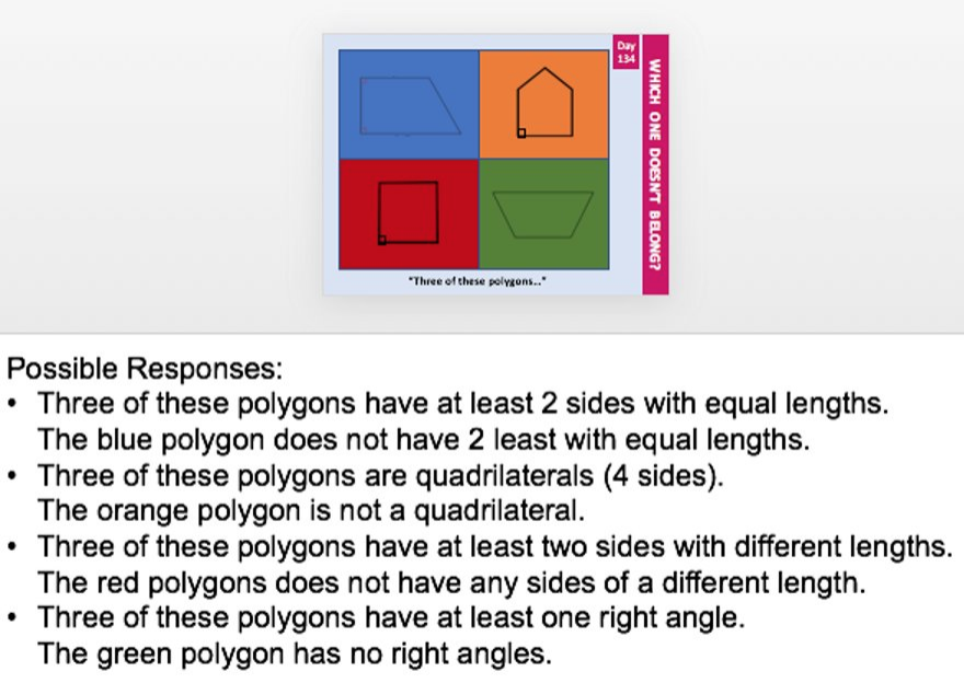 MathSnack: WODB: Geometry Possible Reponses