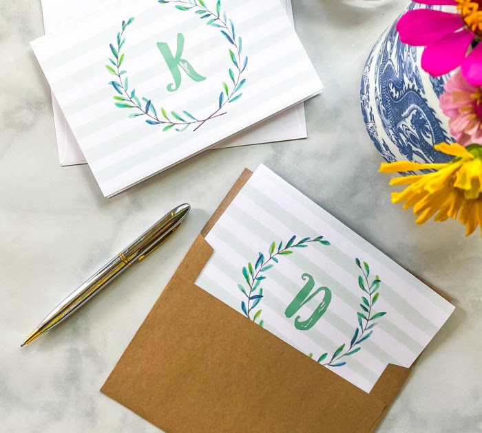 Free Printable Monogrammed Note Cards | Print Pretty Cards