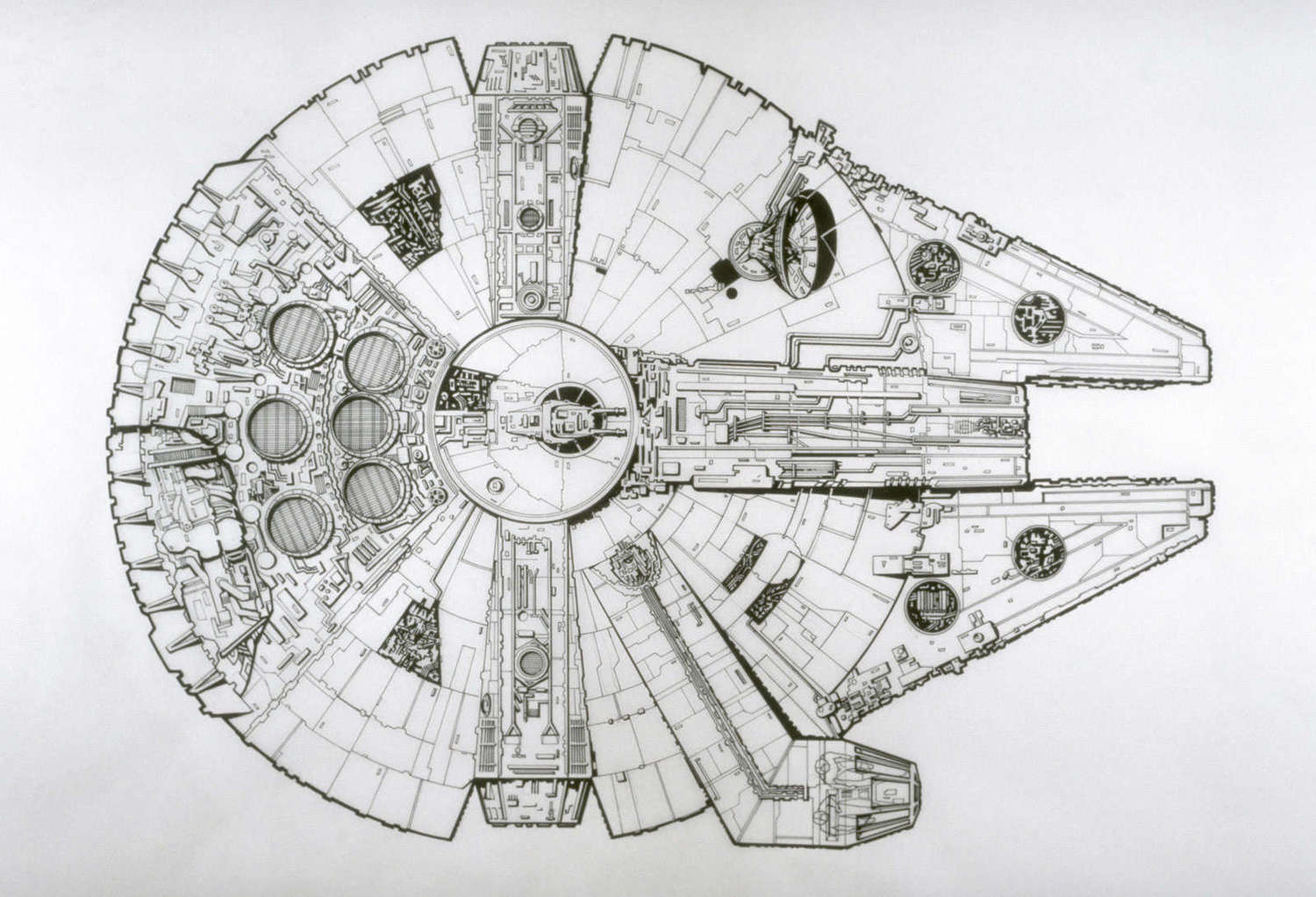 Millennium Falcon Original Sketches