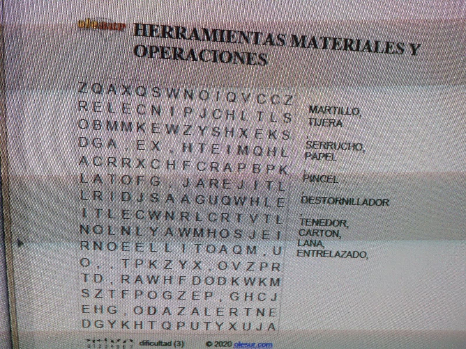 ESC.N°19 DE 15 -NACIONES UNIDAS: SOPA DE LETRAS CON HERRAMIENTAS ... ESC.N°19 DE 15 -NACIONES UNIDAS: SOPA DE LETRAS CON HERRAMIENTAS ...