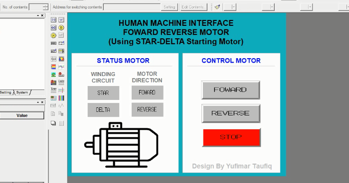 Simulasi STAR DELTA dan Foward Reverse Motor 3 Phase Menggunakan CX-Programmer + CX Designer ...