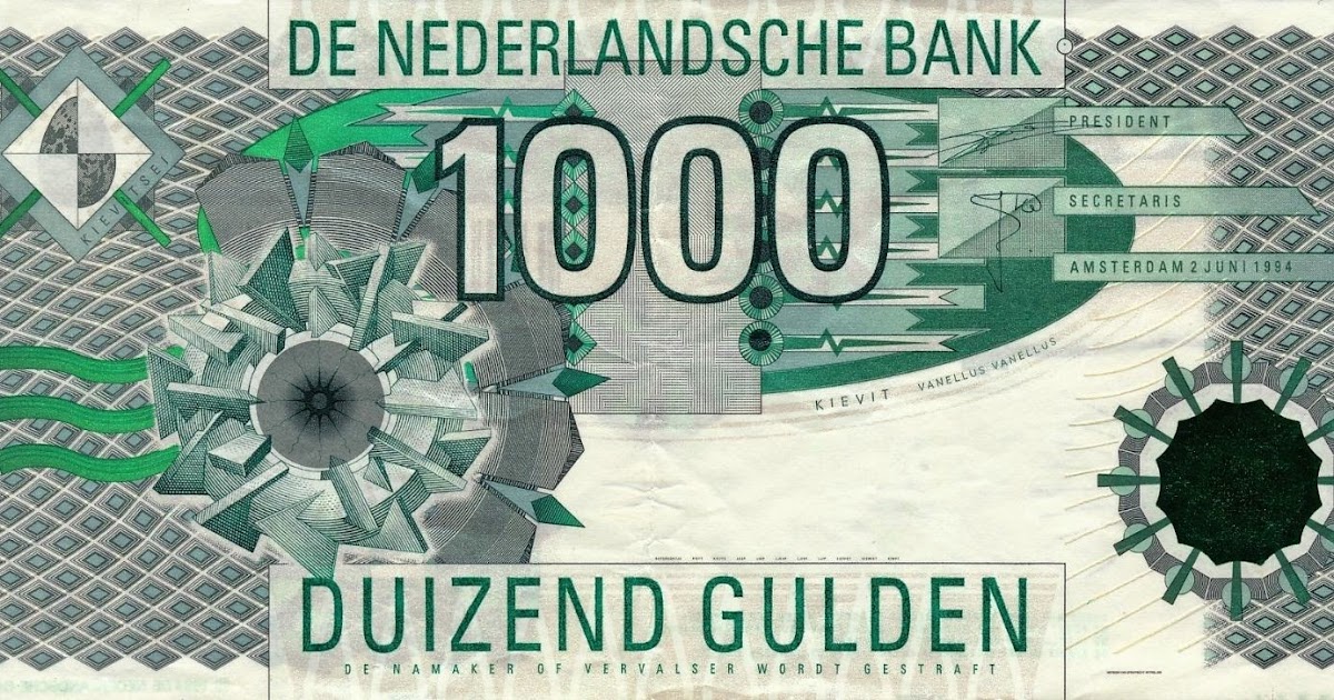 Netherlands 1000 Gulden Banknote 1994|World Banknotes & Coins Pictures ...