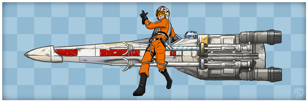 Fashion and Action: Luke Skywalker/Speed Racer Mash-Up Art by Jason Chalker