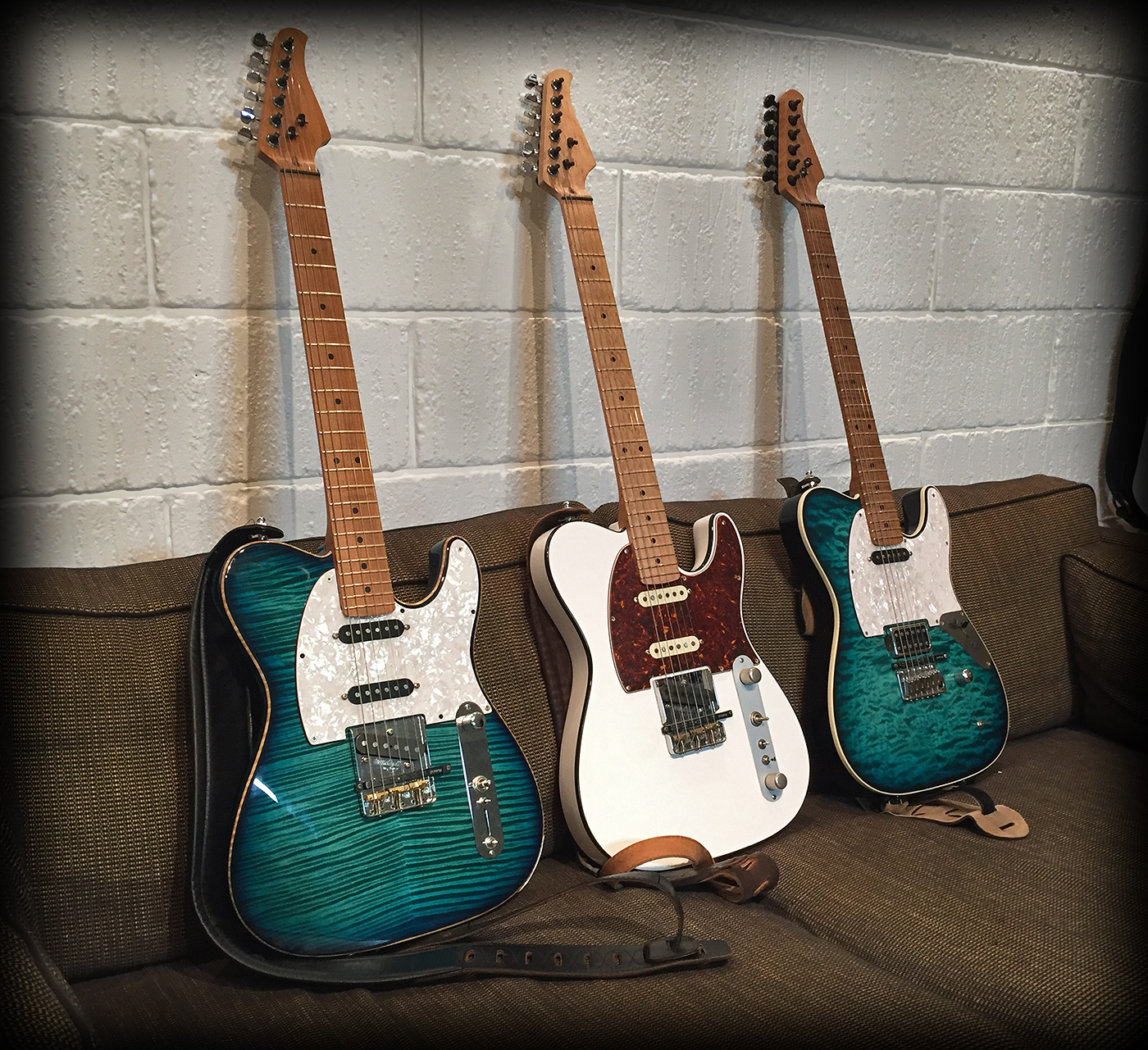 Turquoise Burst Chambered GK synth Tele | Unofficial Warmoth Forum